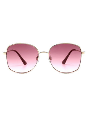 Buy Bebe Gradient Pink Lens Oversized Sunglass Full Rim Gold Frame with ...