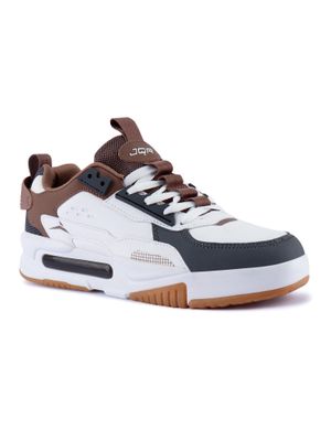 Buy JQR SIGNATURE White And Brown Men Sneakers (UK 10) Online