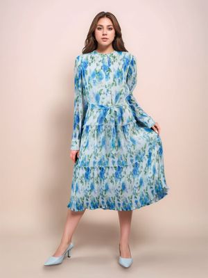 Buy Zink London Multi-Color Floral Midi Dress (XS) Online