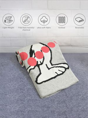 Buy Mi Arcus Peanuts Snoopy Printed Grey Comforter - Soft and ...