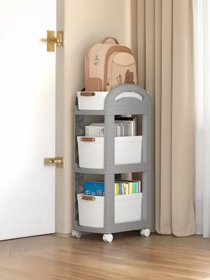 Buy UMAI 3 Layer Storage Multipurpose Collapsible With 4 Wheels- Grey ...