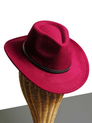 Buy CHOKORE Unisex Iconic & Classy Solid Maroon Cowboy Hat Online