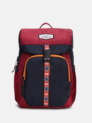 Buy Jack & Jones Red Colorblocked Backpack Online