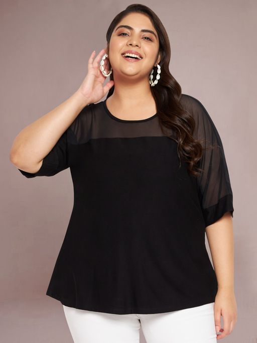 Buy Stylish Half Net Tops Collection At Best Prices Online
