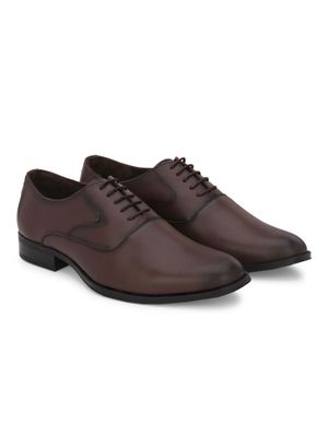 Buy Delize Mens Brown Solid Formal Shoes Online