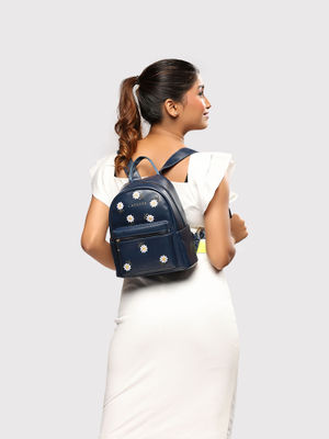 Buy Caprese Kyle Backpack - Navy Blue (S) Online