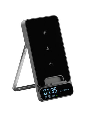 Buy Ambrane Pro 15W Wireless Boostedspeed Black Charger - Powerpod Pro ...