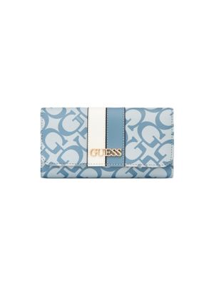 Buy Guess Blue Pvc Printed Wallet Online