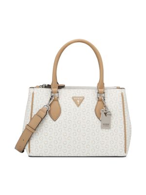 Buy Guess White Pvc Printed Handbag with Detachable Strap Online