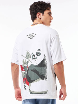 Buy Bewakoof Official Kung Fu Panda Merchandise White The Real Warrior ...