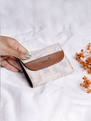 Buy Zouk Thekkady Blooms Trifold Wallet Lavender Online