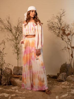 Buy LABEL REYYA Tie Dye Summer Co-Ord (Set of 2) Online