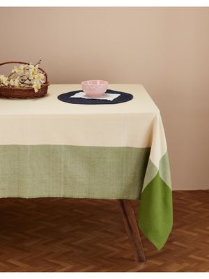 Buy Fabindia Green Adesh Cotton Woven Table Cover Online
