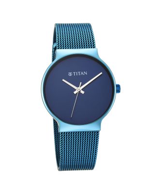 Buy Titan Ladies Slimline 95141QM01 Blue Dial Analog Watch for Women Online