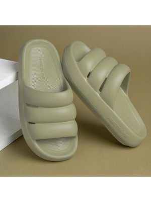 Buy Red Tape Women Mint Green Sliders (UK 3) Online
