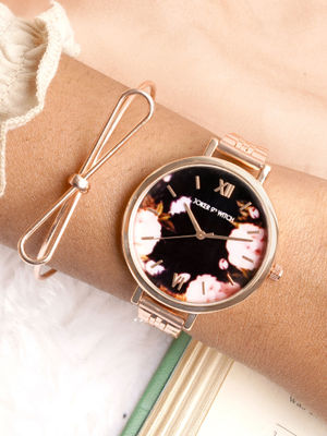 Buy Joker & Witch Verdant Bow Watch Bracelet Stack For Women (Pack of 2 ...