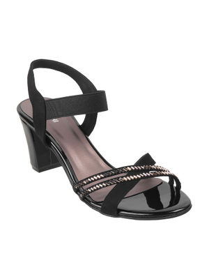 Buy Metro Stripes Black Sandals Online