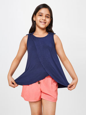 Buy Global Desi Girl Navy High-low Top online