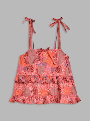 Buy Elle Kids Girls Coral Printed Top online
