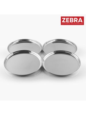 Buy ZEBRA Stainless Steel Dinner Plate (Pack of 4) Online