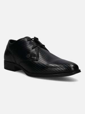 Buy Bugatti Zavinio Black Men Leather Derby Formal Shoes Online