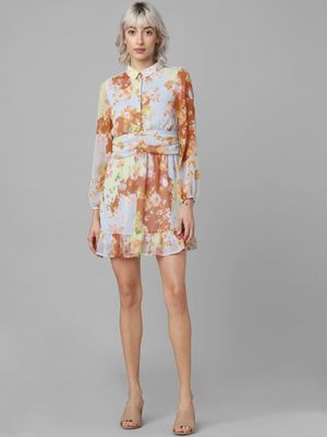 Buy ONLY Women Floral Print Multi-color Dress Online