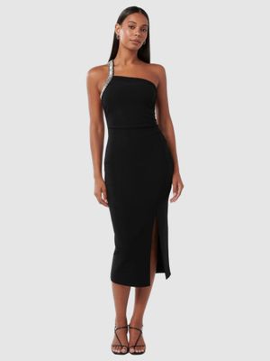 Buy Forever New Black Embellished Midi Dress Online