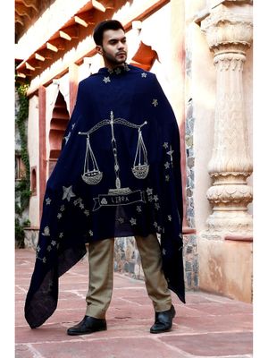 Buy Dusala India Libra Sequence Pipe Work and Thread Work Shawl Online