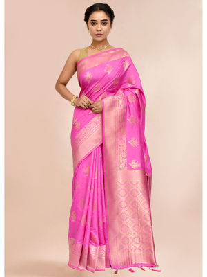 ALL SILKS handloom_sarees_women_indianwear : Buy ALL SILKS Pink Dupion ...