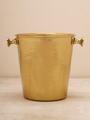 Buy Pure Home + Living Gold Hammered Metal Ice Bucket Online