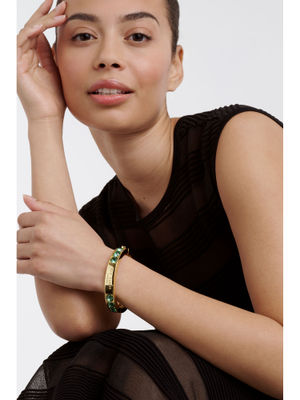 Buy Ted Baker Green Crystal Rock Hinged Bangle Style Bracelet Online