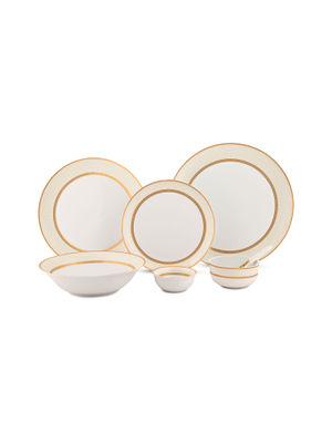 Buy HITKARI POTTERIES Golden Glory 33 Pc Dinner Set Online