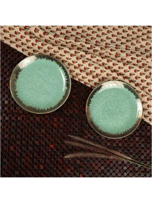 Buy Amalfiee Ceramics Exclusive Peppermint Dinner Plates Set Of 2 Online