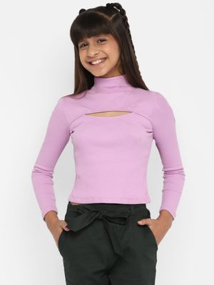 Buy Spunkies Girls Full Sleeve Pink Top Online