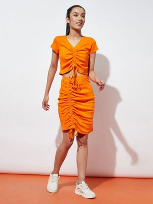 Buy Spunkies Girls Cotton Orange Top Online