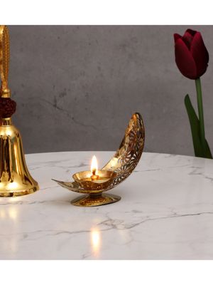 Buy Amaya Decors Moon Shape Akhand Diya Online