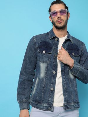 Buy Campus Sutra Solid Full Sleeve Stylish Denim Jacket Online