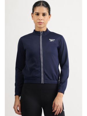 Buy Reebok Womens Solid Navy Blue Jacket (XS) Online