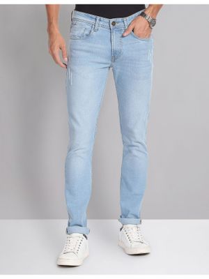 AD By Arvind Jeans : Buy AD By Arvind Skinny Fit Distressed Blue Jeans ...