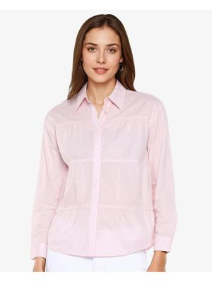 Buy RAREISM Towol Light Pink Solid Relaxed Shirt (XXS) Online