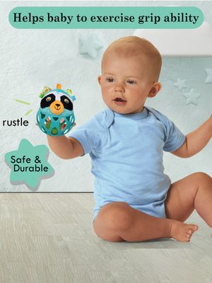 Buy Baby Moo Panda Blue Rattle Ball Online