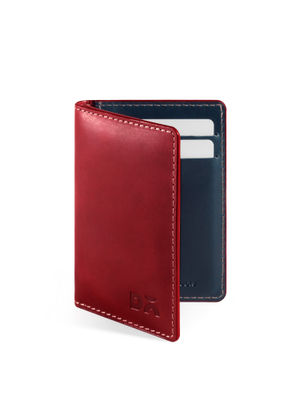 Buy DailyObjects Scarlet Red Log Bi-Fold Leather Wallet Online