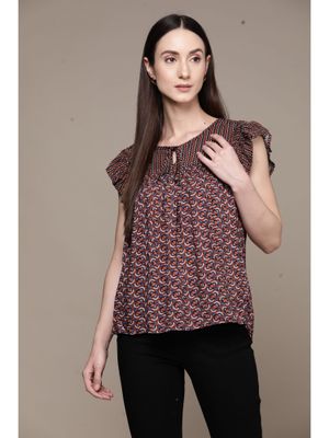 Buy Label Ritu Kumar Multicolored Printed Top Online