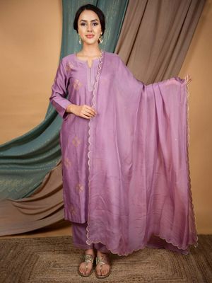 Buy Priya Chaudhary Purple Dupatta Online
