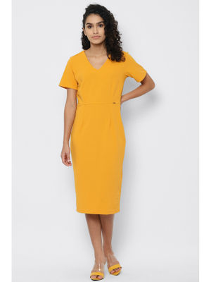 Buy Allen Solly Yellow Dress Online