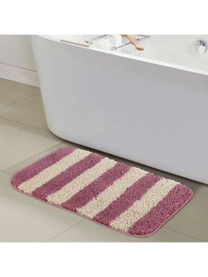 Buy OBSESSIONS Anti-Skid Polyester Colorblock Bath Mat - Pink online