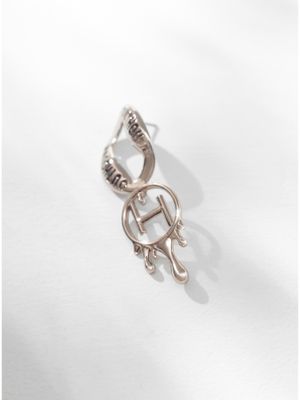Buy Outhouse Drip Oh Loop Earrings In Silver Finish Online