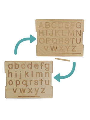 Buy American-Elm Alphabet Tracing Boards | ABC Upper case and abc Lower ...