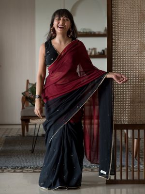 Buy Suta Multicolored Woven Design Pure Cotton Saree without Blouse Online