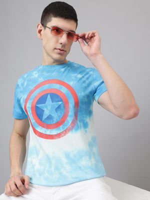 Buy Free Authority Captain America Printed Regular Fit T-Shirt for Men ...